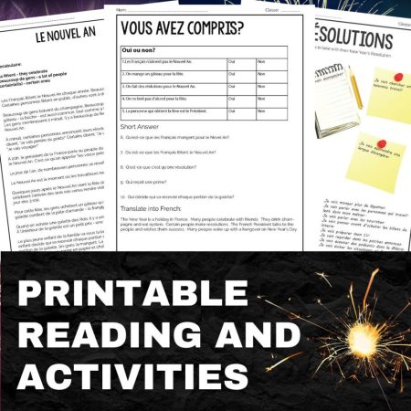 Le Nouvel An French Comprehensible Input lesson plan