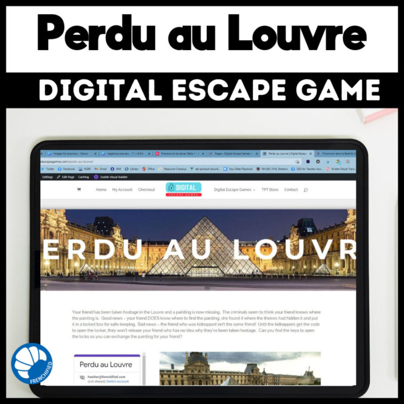Belgium digital escape game for French learners