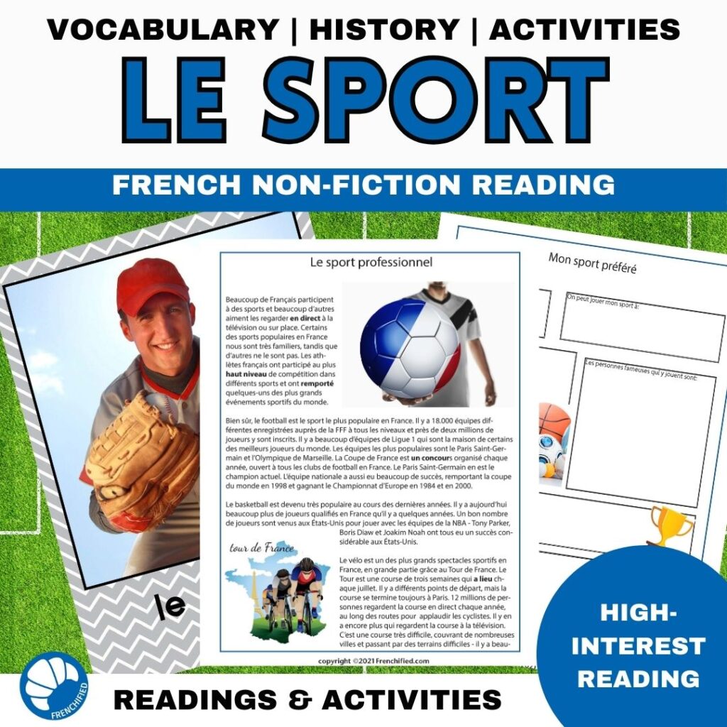Le Tour de France French reading for Google™ drive