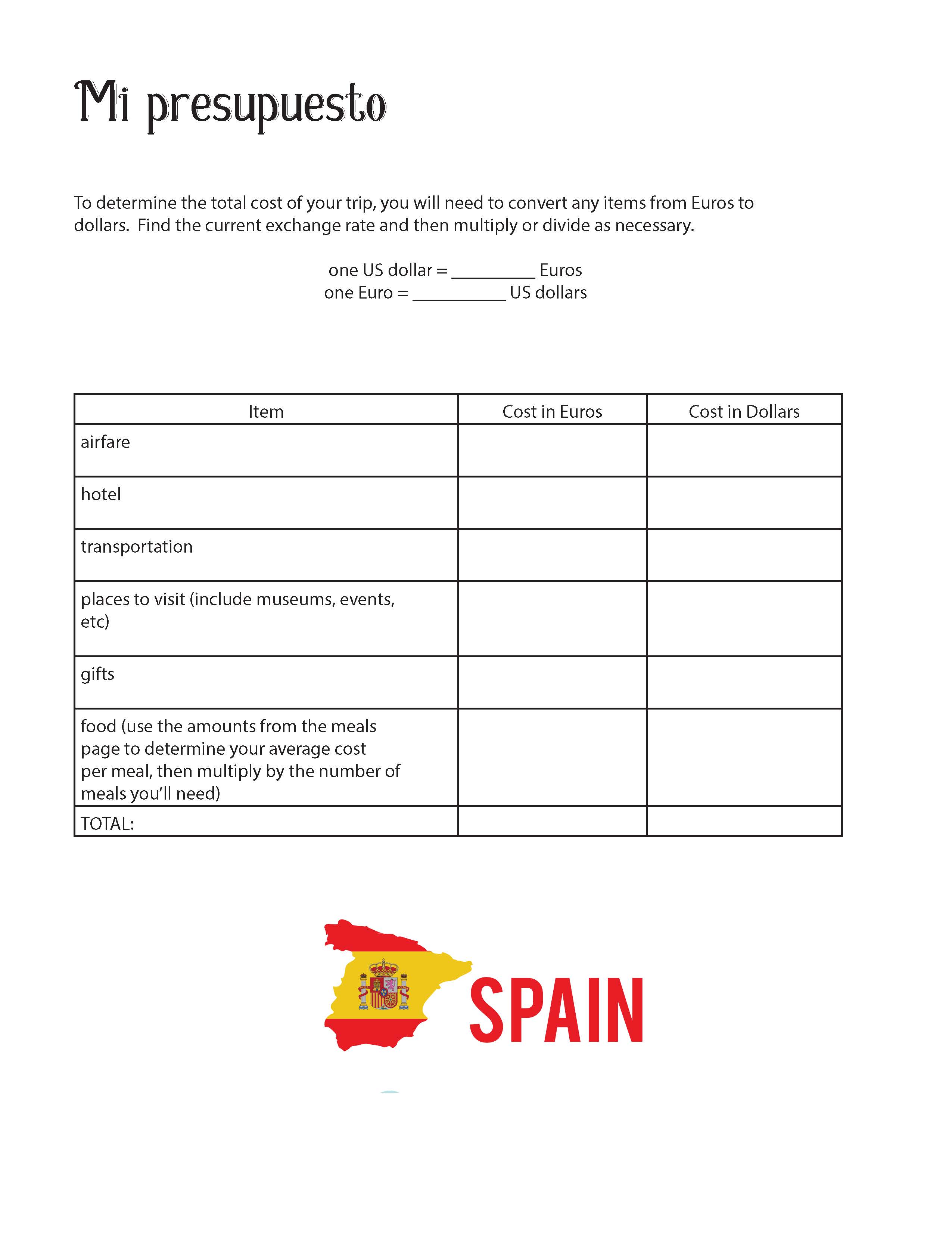 Un Viaje a España – Internet activity unit | Frenchified