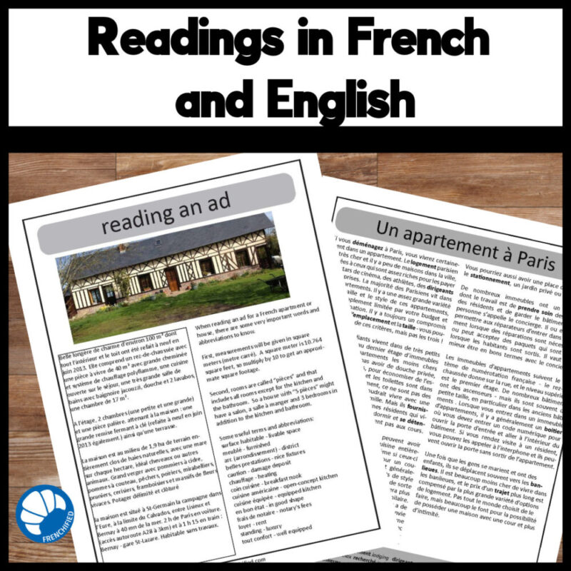 French houses and apartments cultural unit