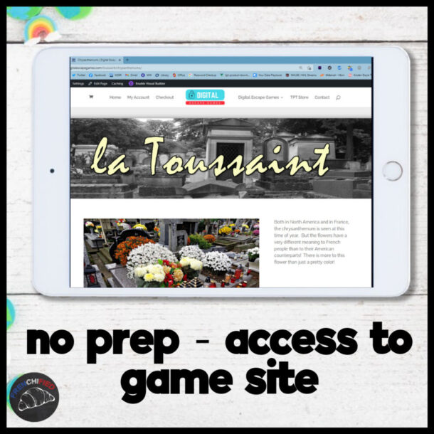 la Toussaint French Halloween digital escape game