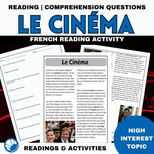 Claude Monet French Reading activitiy