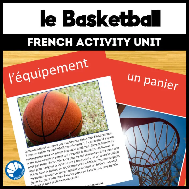 Le Basketball French reading activity