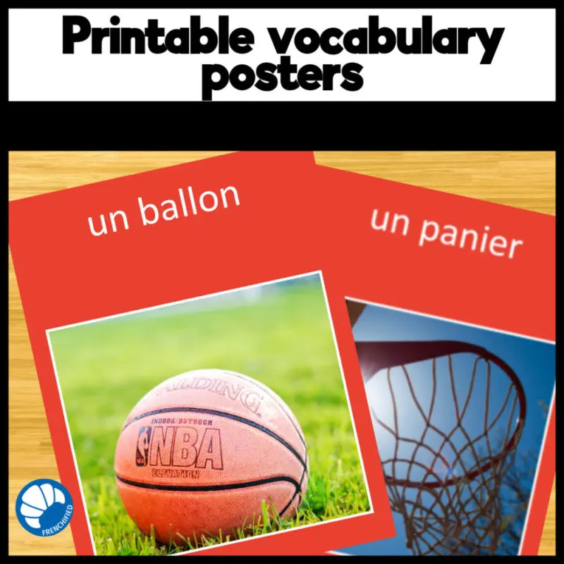 Le Basketball French reading activity