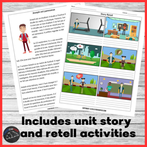 Le lycée - French Comprehensible Input unit 3 for beginning French