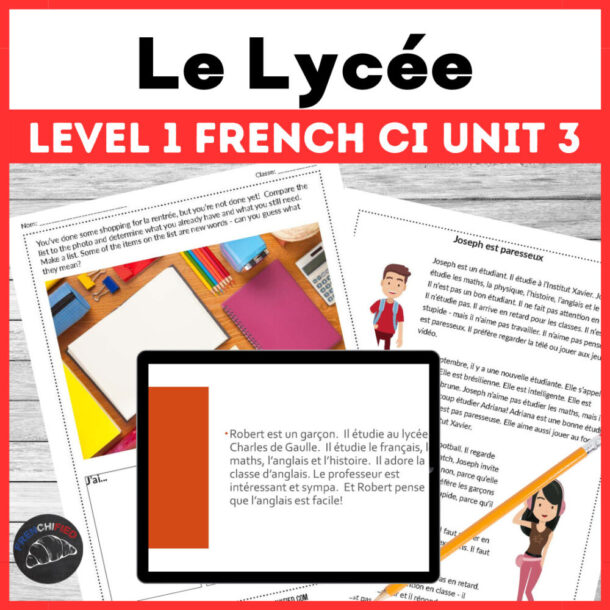 Beginning French Comprehensible Input units - units 1-4
