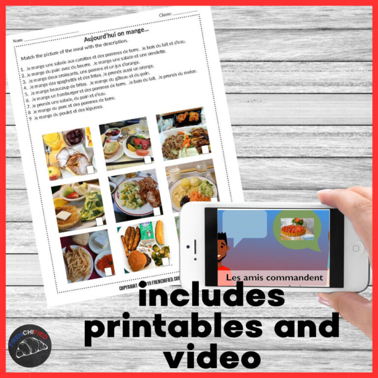 Bon Appétit - French Comprehensible Input unit 7 for beginning French