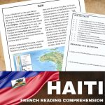 Haiti French reading activity