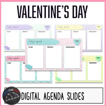 Valentine's Day daily agenda slides