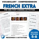 Extra French episodes 1-4 worksheets - worksheets to accompany episodes 1-4