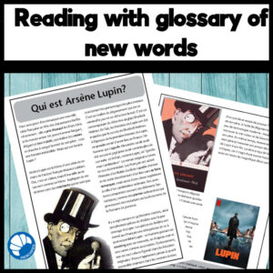 Qui est Arsène Lupin French reading comprehension activity