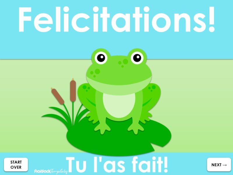 Possessive adjectives in French - digital practice game