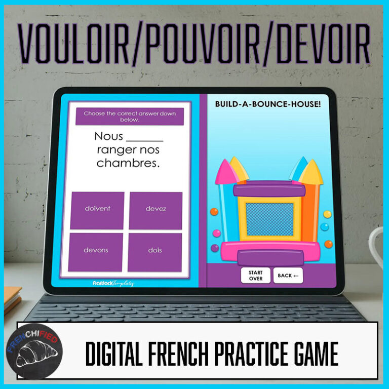 Digital game to practice Passé simple irregular verbs
