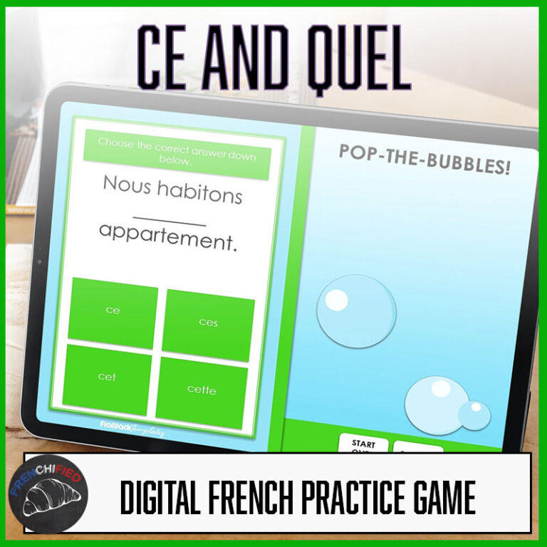 French imparfait digital practice game