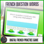 French question words digital practice game