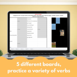 French imparfait verbs - Hidden pictures game
