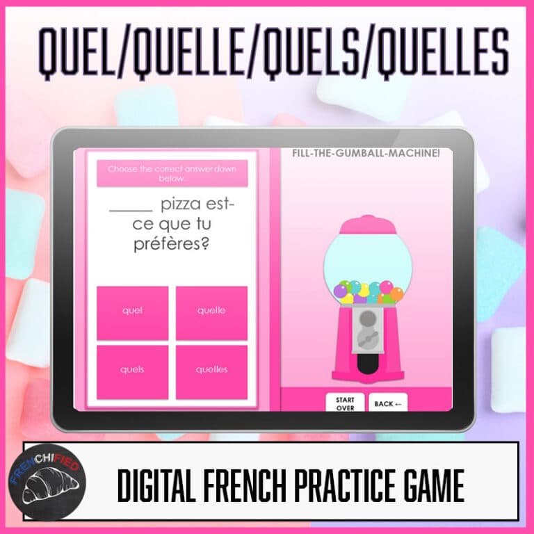 Forms of quel digital practice game