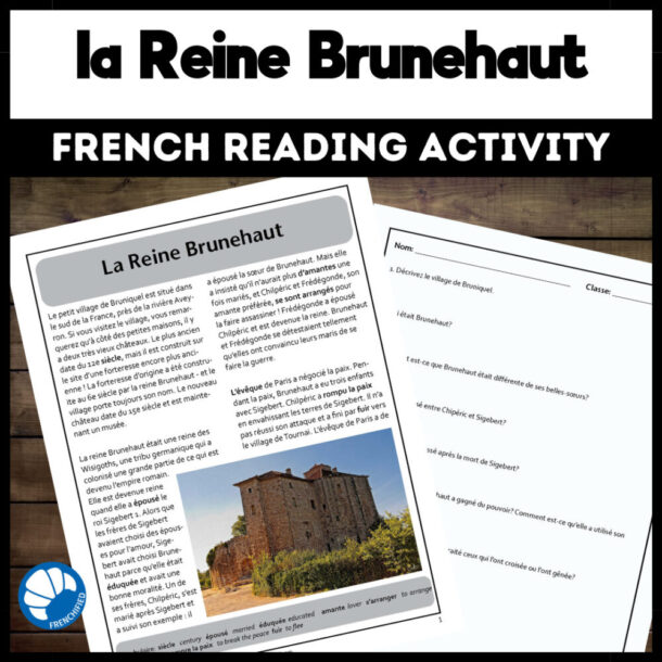 History bundle French reading comprehension activities
