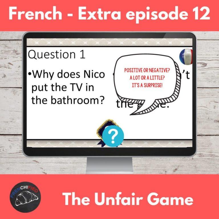 Extra French episodes 1-4 worksheets - worksheets to accompany episodes 1-4