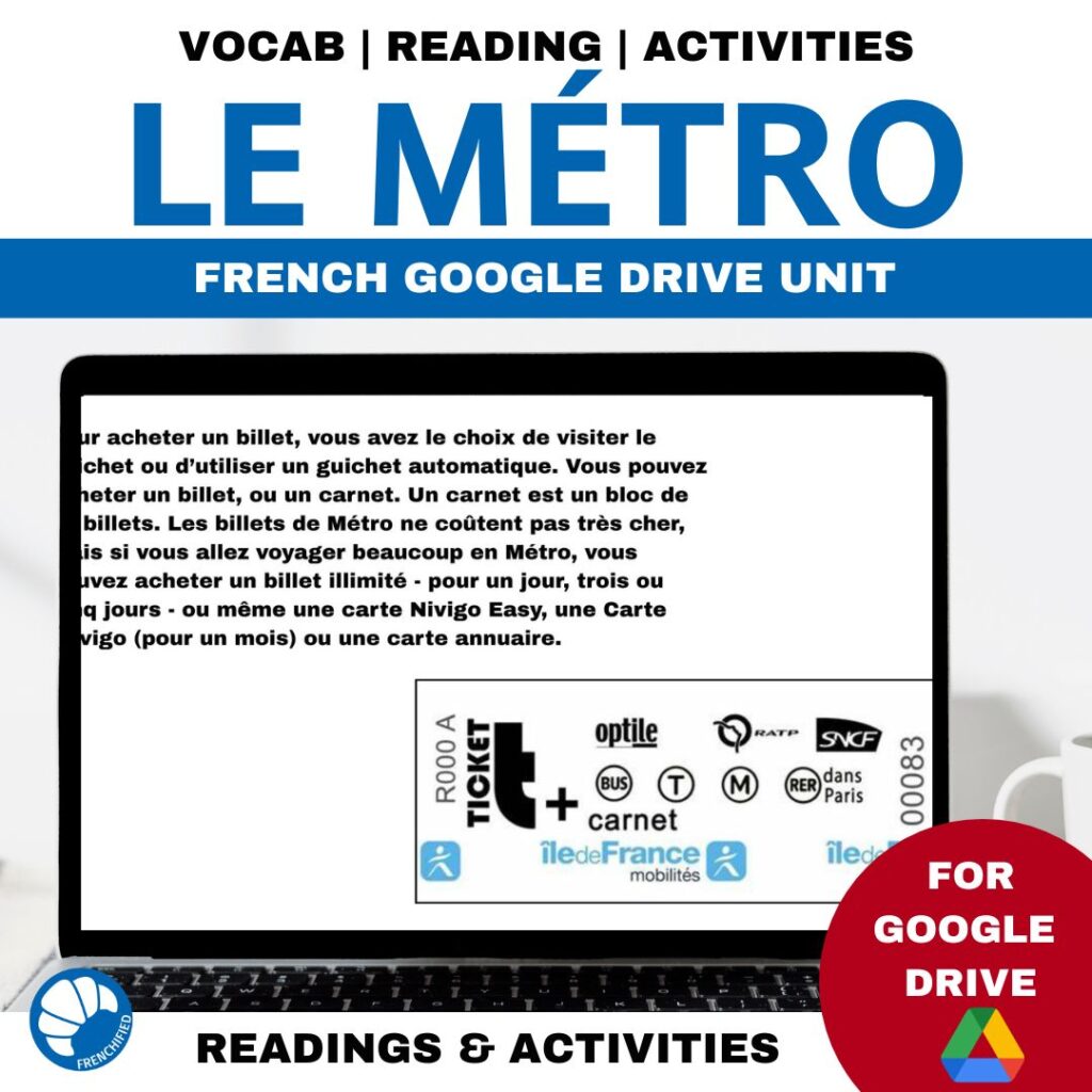 Un voyage à Paris Internet activity unit