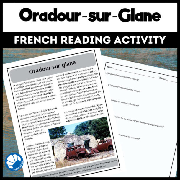 History bundle French reading comprehension activities