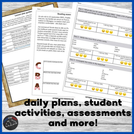 French level 2 Comprehensible Input unit 4 - Quand j'étais petit
