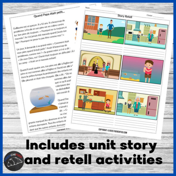 French level 2 Comprehensible Input unit 4 - Quand j'étais petit