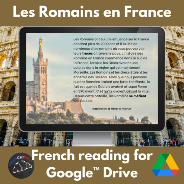Romans in France French reading comprehension activity