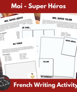 Moi, Super Héros French writing activity unit