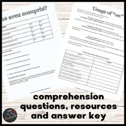 French Comprehensible Input Lessons Nonfiction Bundle #1