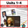 Beginning French Comprehensible Input units - units 1-4