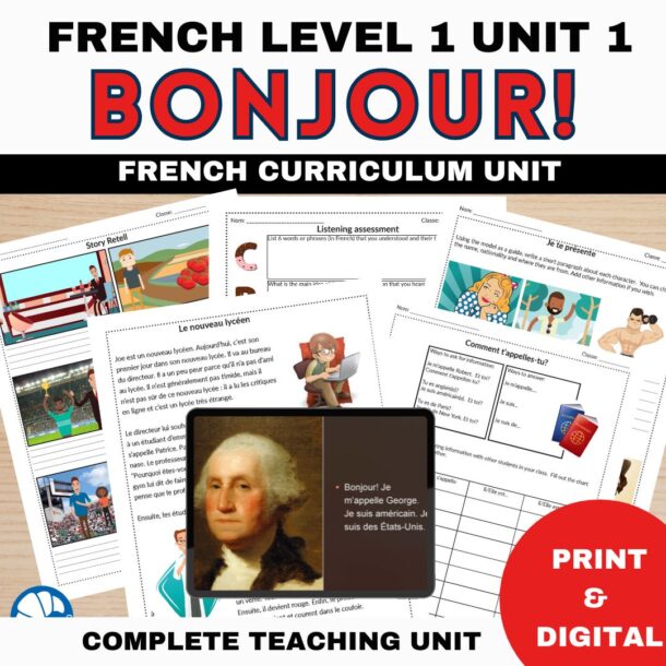 Level 1 French Comprehensible Input Units 1-8