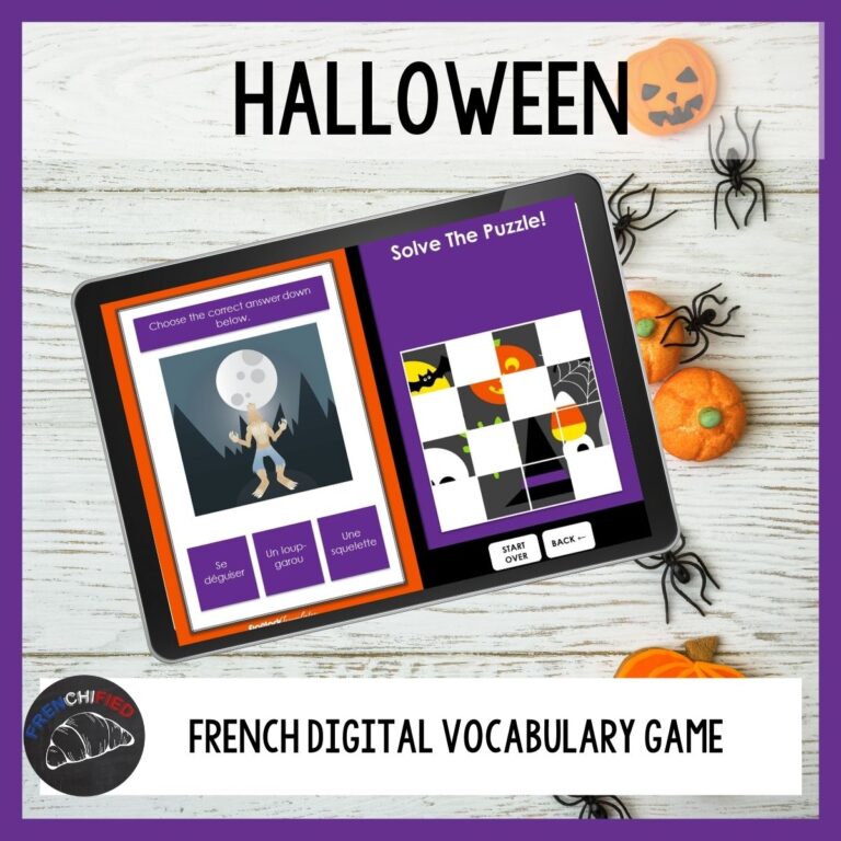 French Halloween Vocabulary game