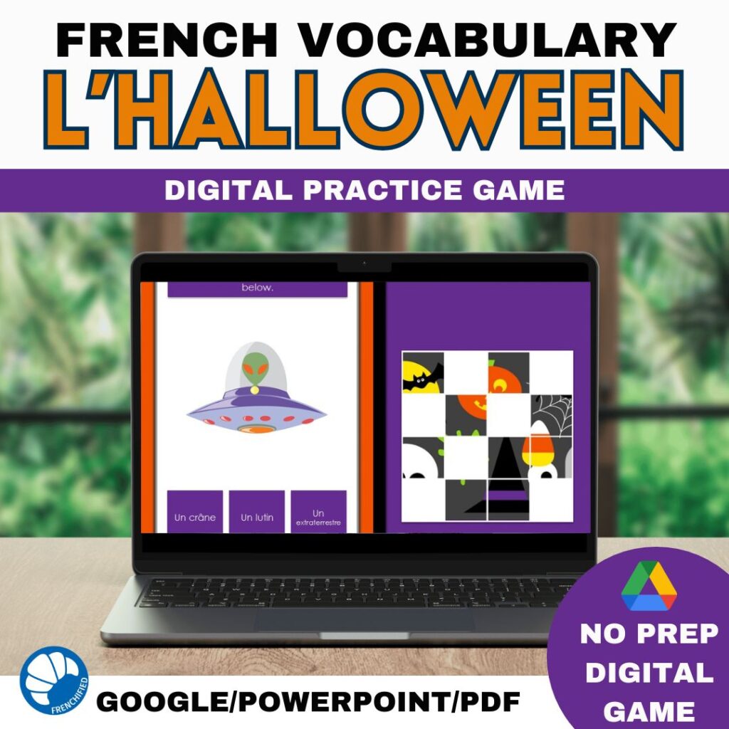 French Halloween Vocabulary game