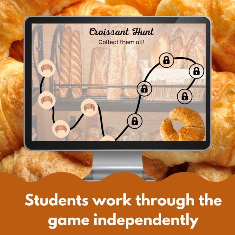 Croissant themed digital game template