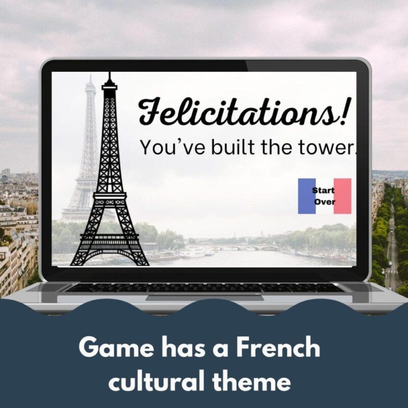 Eiffel Tower themed digital game template