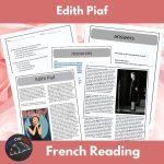 Edith Piaf bundle French reading comprehension activity print & Google ...