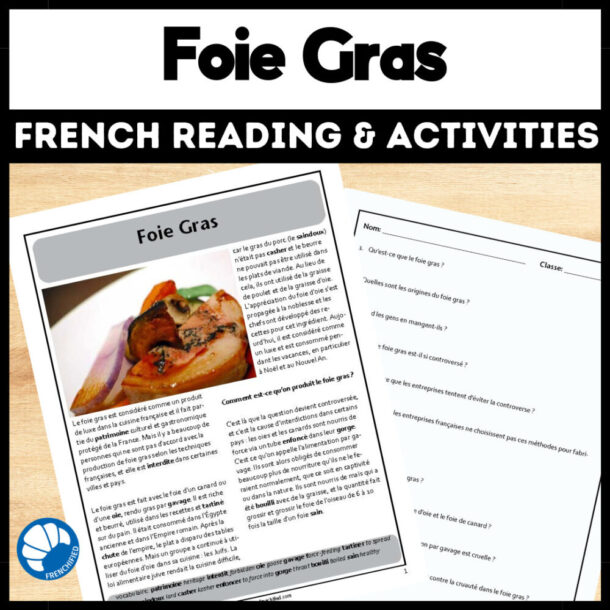 Ants French reading activity