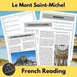Mont Saint-Michel French reading comprehension activity