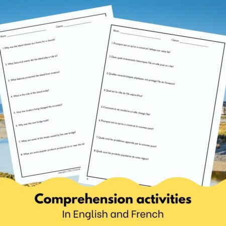 Mont Saint-Michel French reading comprehension activity
