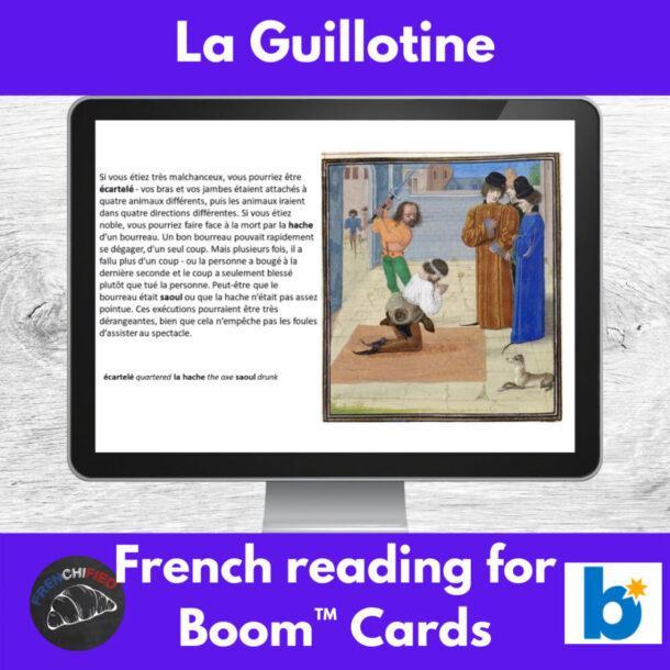 The Guillotine French reading activity for Boom Cards™ | Frenchified