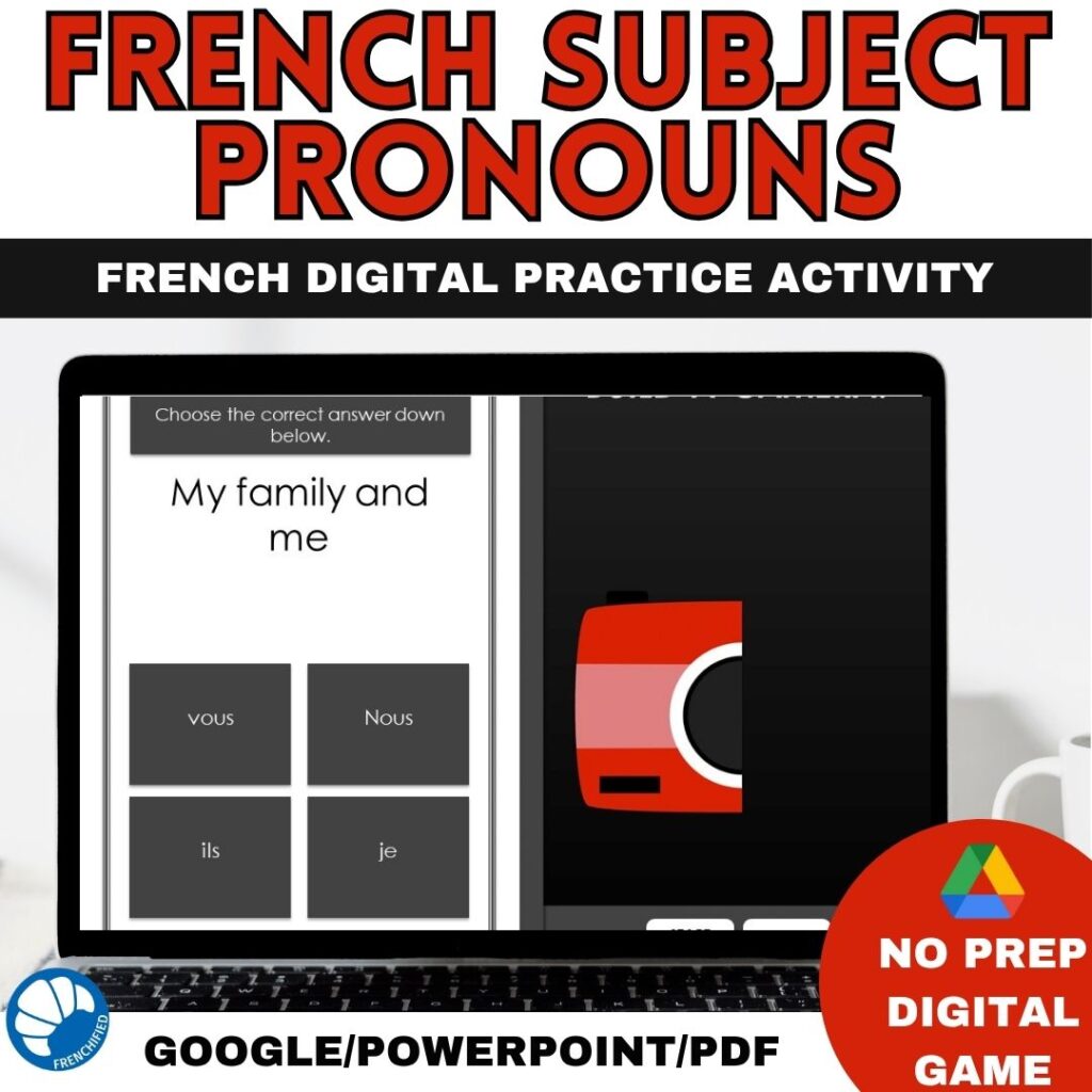 French subject pronouns Lesson plan