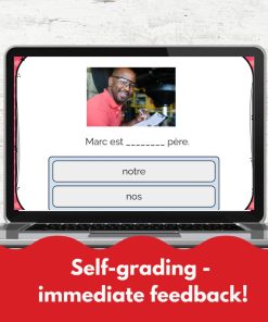 Possessive adjectives in French - digital practice game