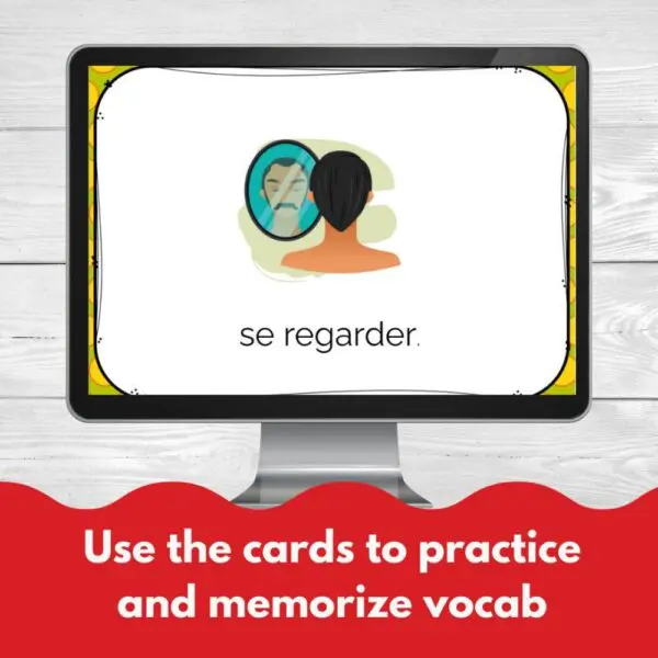 Boom Cards™ - French reflexive verb vocabulary