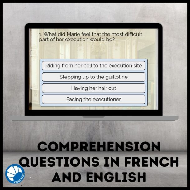 Marie Antoinette Google™ drive French reading comprehension activity