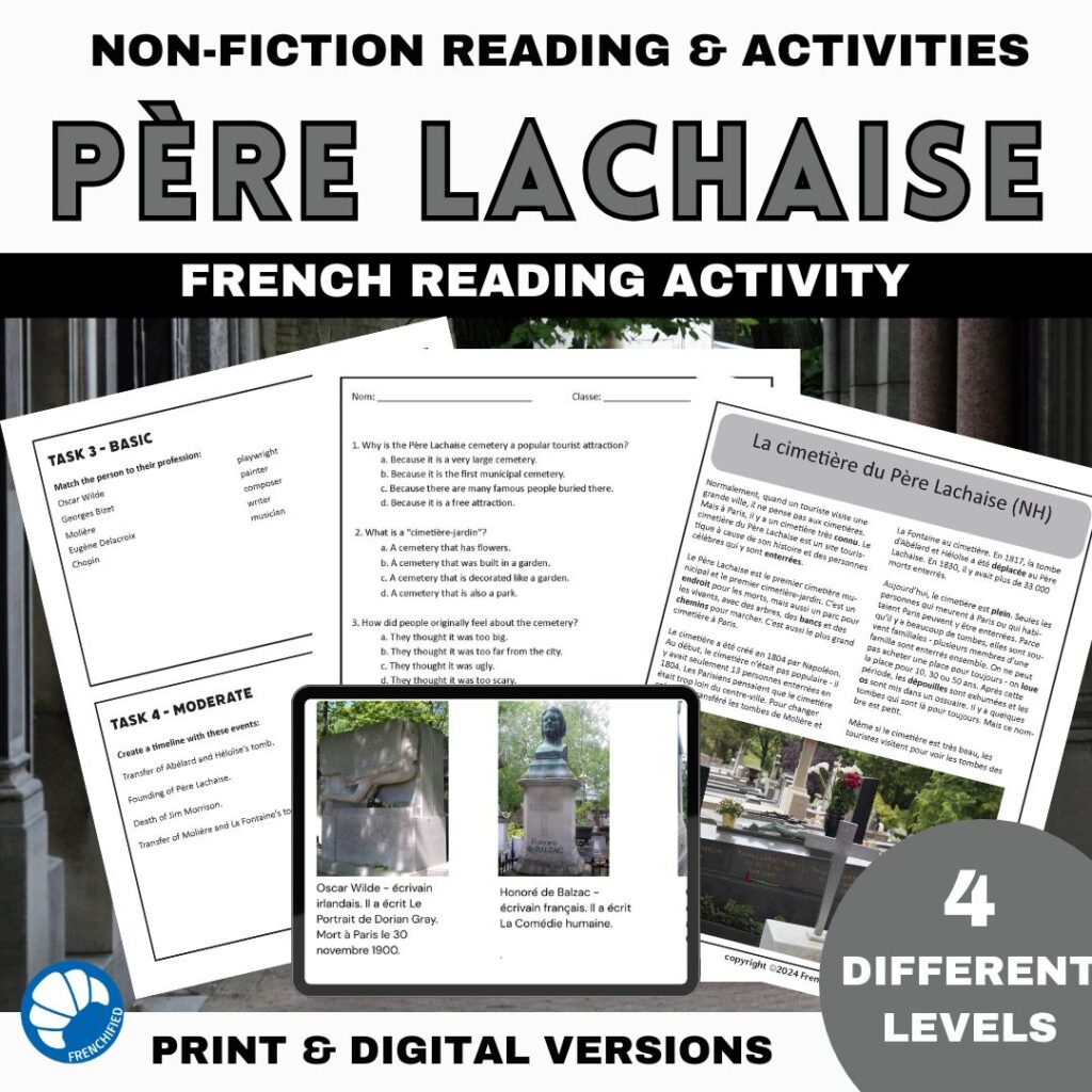 Petanque bundle French reading print and Google slides
