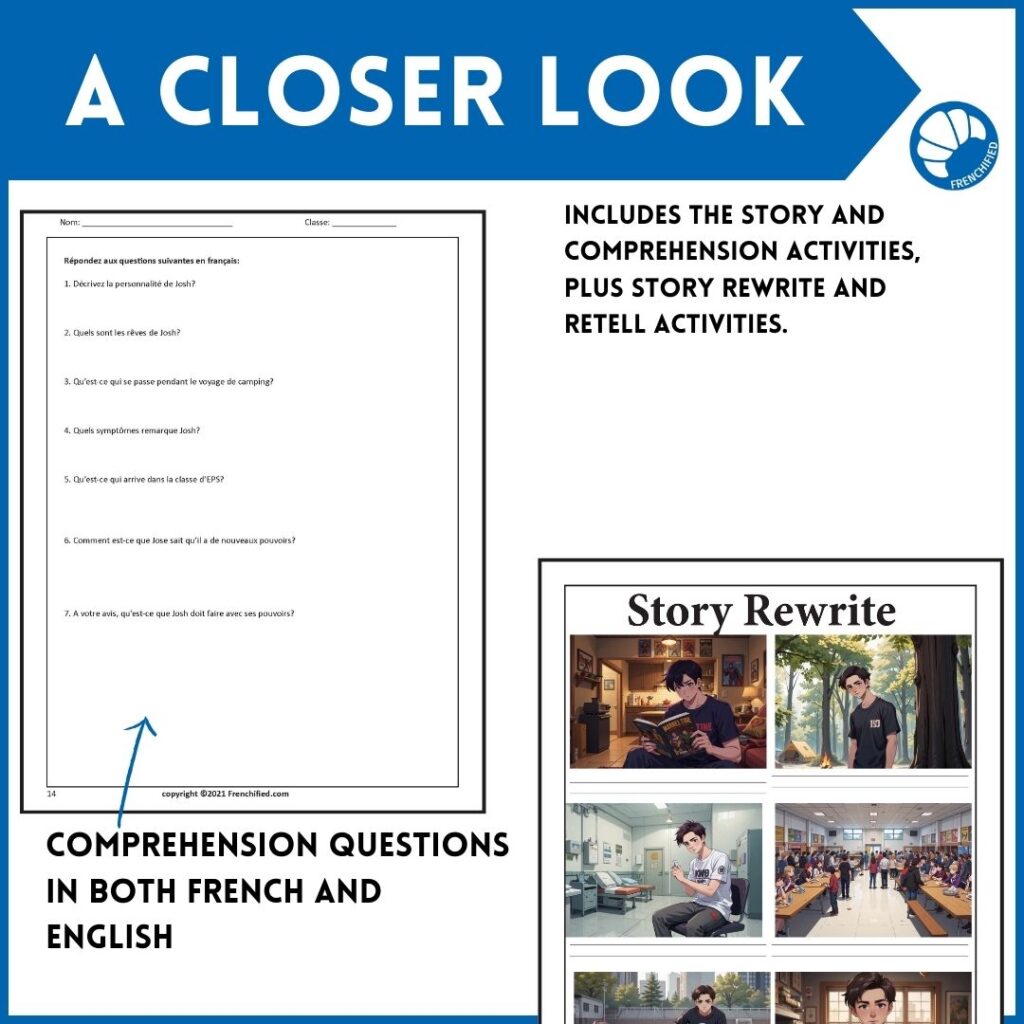 French Short Story Bundle - French sub plans & reading comprehension ...
