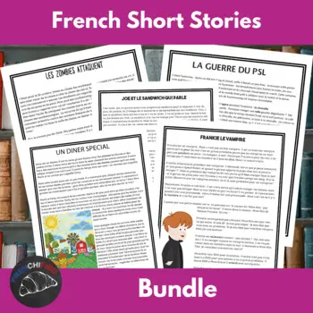 French reading comprehension activities | Short Story Bundle - French ...
