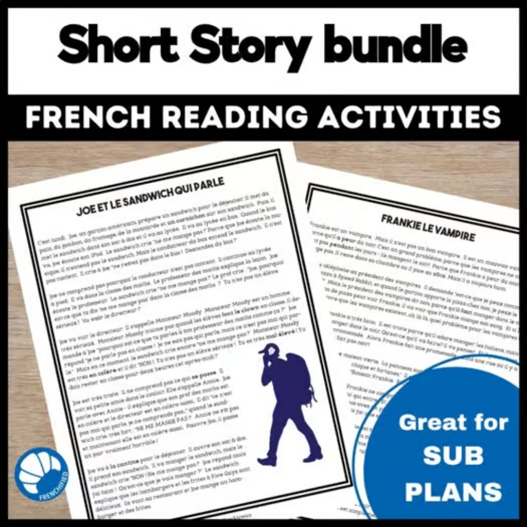 French reading comprehension activities | Short Story Bundle - French ...